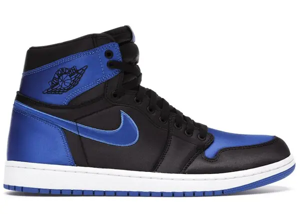 JORDAN 1 Retro High Satin Royal Sneakers - Black/varsity Royal/white