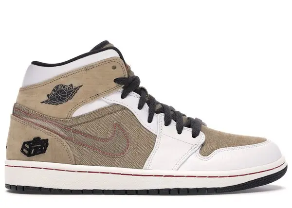 JORDAN 1 Retro Father's Day - White/dark Charcoal/tweed
