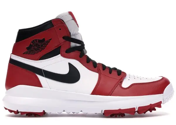 JORDAN Air 1 Retro Golf Cleat - White/black/varsity Red