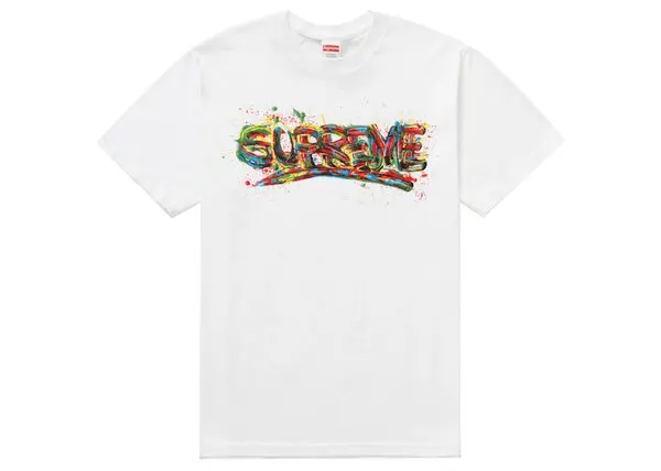 Supreme Paint Logo Tee Shirt - White