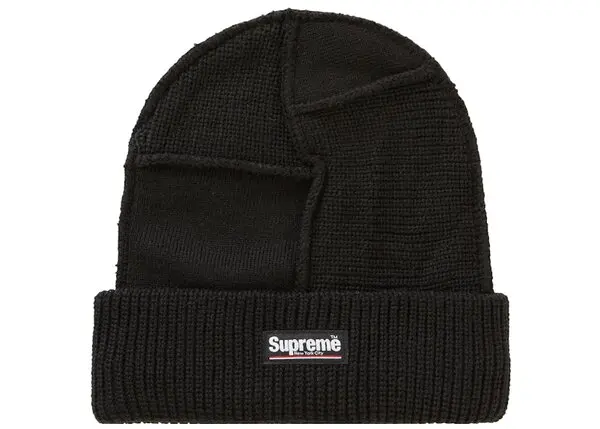 Supreme Paneled Seam Beanie - Black