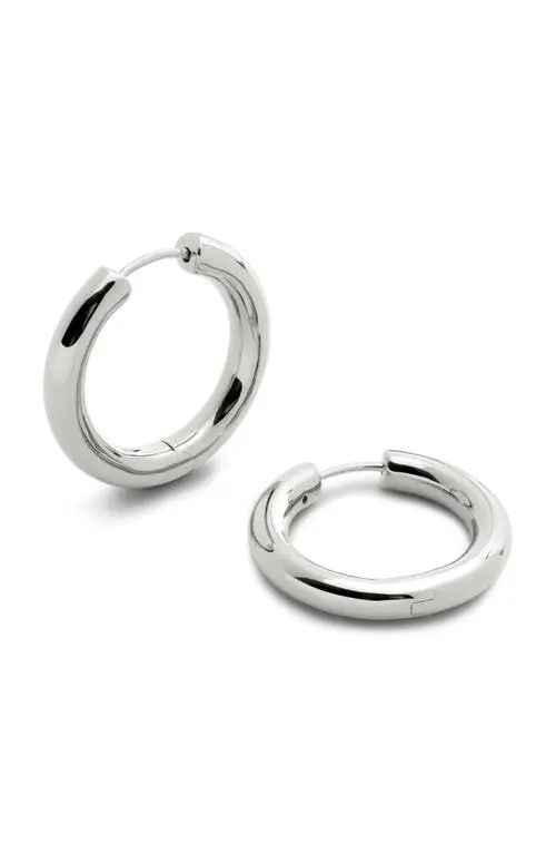 Monica Vinader Medium Essential Tube Hoop Earrings - Sterling Silver