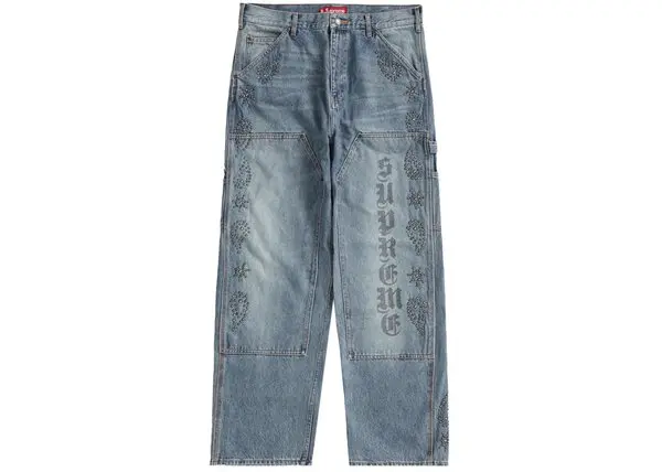 Supreme Paisley Studded Double Knee Painter Pant