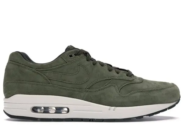 Nike Air Max 1 Suede Sneakers - Olive Canvas/sequoia/light Bone