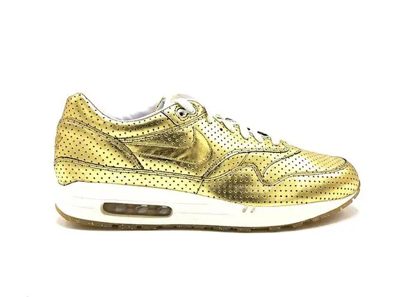 Nike Air Max 1 Premium Sneakers - Metallic Gold/white