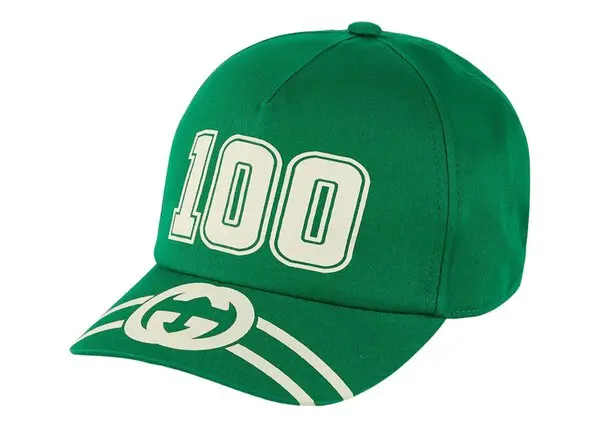 Gucci 100 Baseball Cap - Green/white