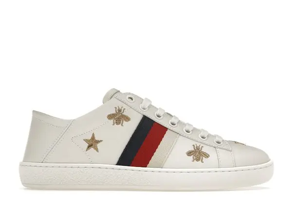 Gucci Ace Bees And Stars Sneakers - White