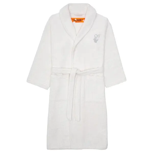 Off-White Off Arrow Leaves Bathrobe - White