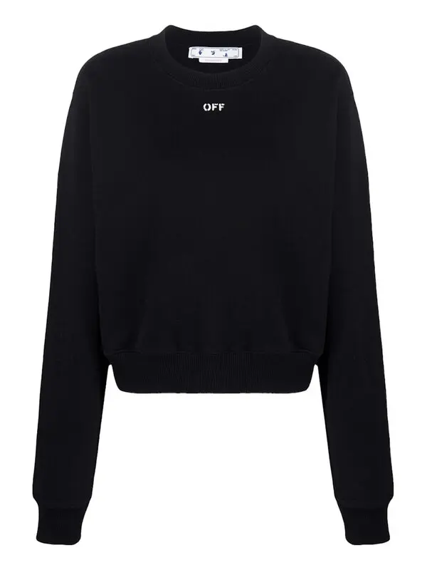 Off-White Off-stamped Cropped Sweatshirt