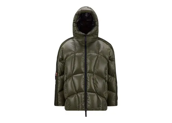 Moncler X Adidas Originals Beiser Short Down Jacket - Dark Green