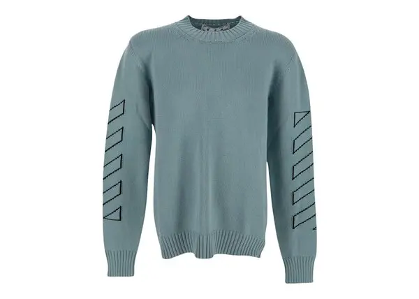 Off-White Arrows Diag Outline Intarsia Knit Sweater
