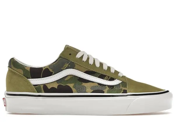 VANS Old Skool 36 Dx Bape Abc Camo Sneakers - Green/dark Green/white