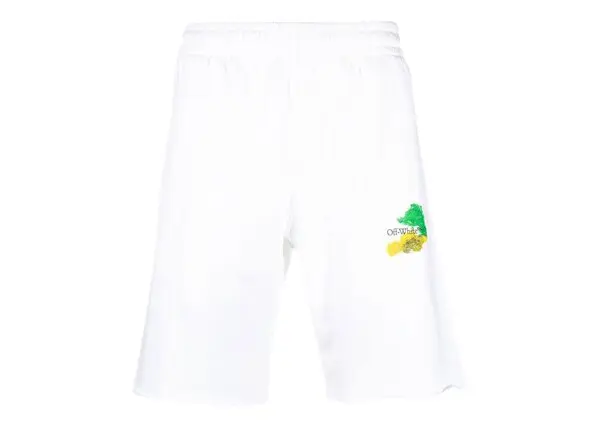 Off-White Brush Arrows Rawcut Shorts - White