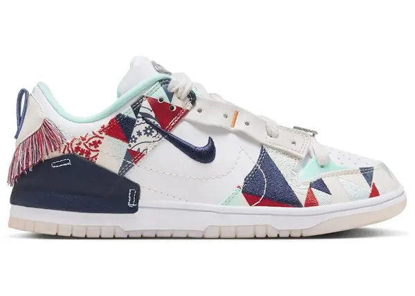 Nike Dunk Low Disrupt 2 Native Patterns Sneakers - White/midnight Navy Blue/sail
