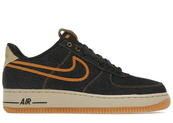 Nike Air Force 1 Low Premium Denim - Dark Obsidian/metallic Bronze