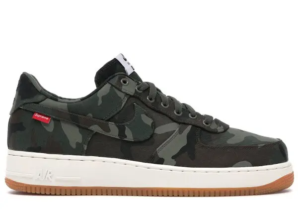 Nike Air Force 1 Low Supreme Camouflage Sneakers - Cargo Khaki/baroque Brown/black