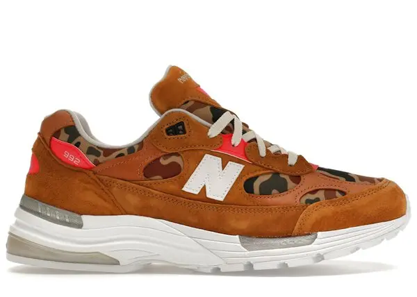 NEW BALANCE 992 Todd Snyder Sneaker - Tan/duck Camo/orange