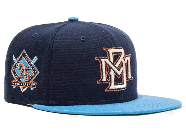 New Era X Hat Club Milwaukee Brewers Fitted Hat - Navy/light Blue