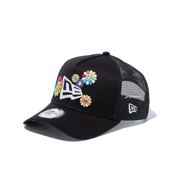 New Era X Takashi Murakami Aframe Trucker 9forty Hat - Black