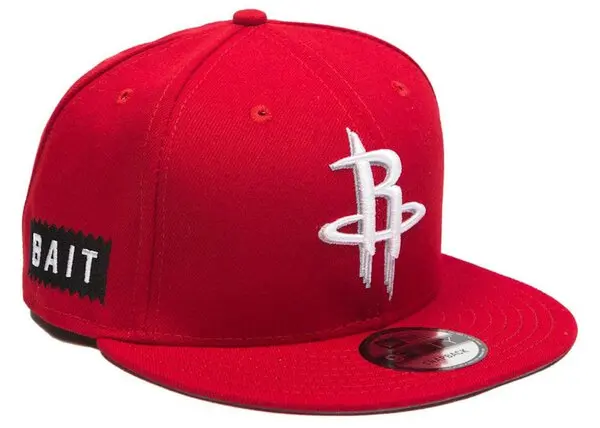 New Era X Bait Houston Rockets 9fifty Snapback Cap - Red