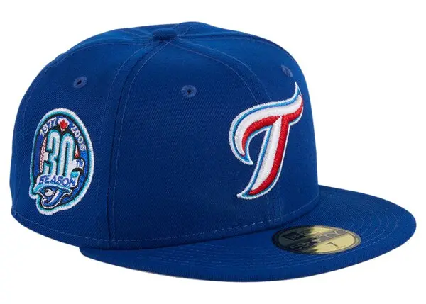 New Era Toronto Blue Jays 30th Season Patch 59fifty Fitted Hat - Royal/white/red