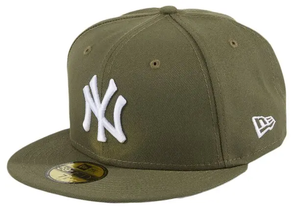 New Era New York Yankees 59fifty Fitted Cap - Olive/white