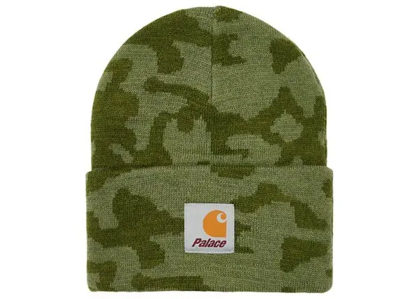 PALACE X Carhartt Wip Camo Watch Hat - Dollar Green Camo