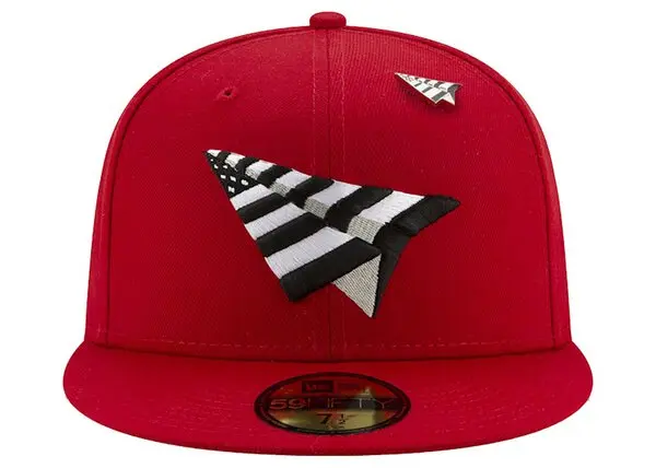 New Era X Paper Planes Crimson Crown Fitted Cap - Red