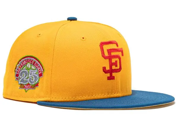 New Era San Francisco Giants 25th Anniversary 59fifty Fitted Cap - Gold/indigo