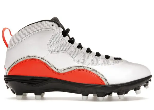 JORDAN 10 Retro Cleat Solefly - White/orange/black