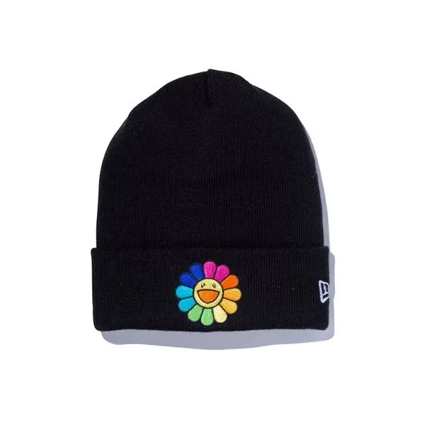 New Era X Takashi Murakami Flower Knit Beanie - Black