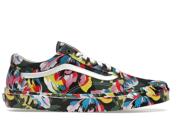 VANS Old Skool Kenzoin Sneakers - Floral Green/true White
