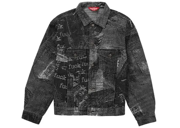 Supreme Archive Denim Jacquard Trucker Jacket
