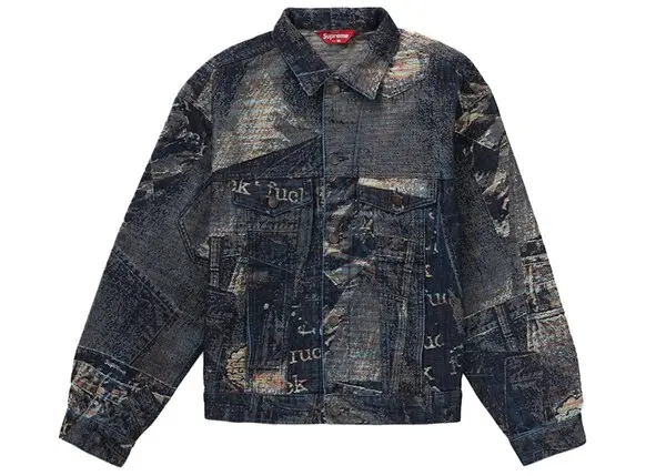 Supreme Archive Denim Jacquard Trucker Jacket