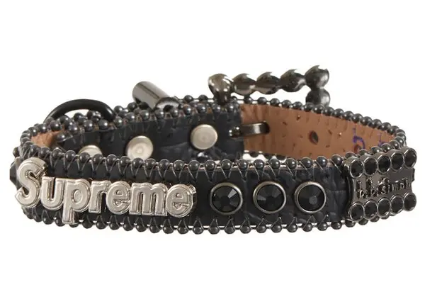 Supreme B.b. Simon Studded Dog Collar - Black