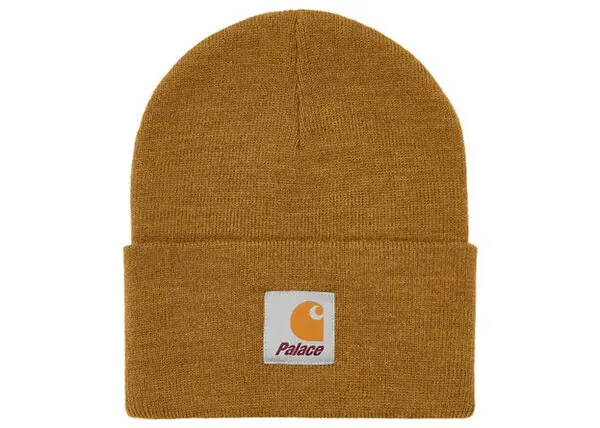 PALACE X Carhartt Wip Ribbed Watch Hat - Hamilton Brown