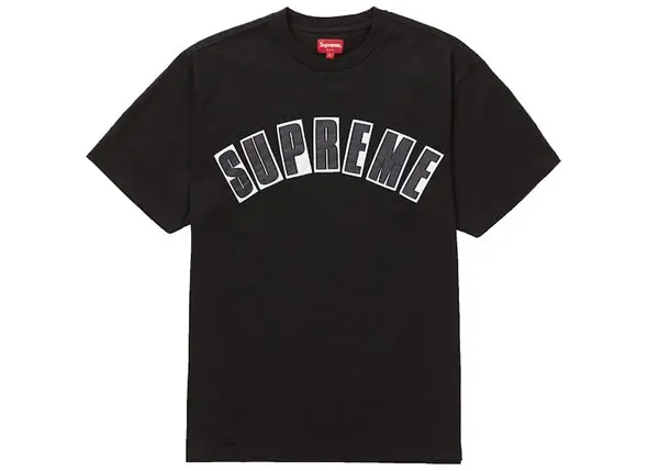 Supreme Arc Applique Short Sleeve Short Sleeve Top - Black