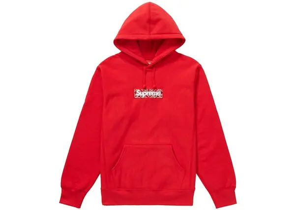 Supreme Bandana Box Logo Hooded Sweatshirt - Red