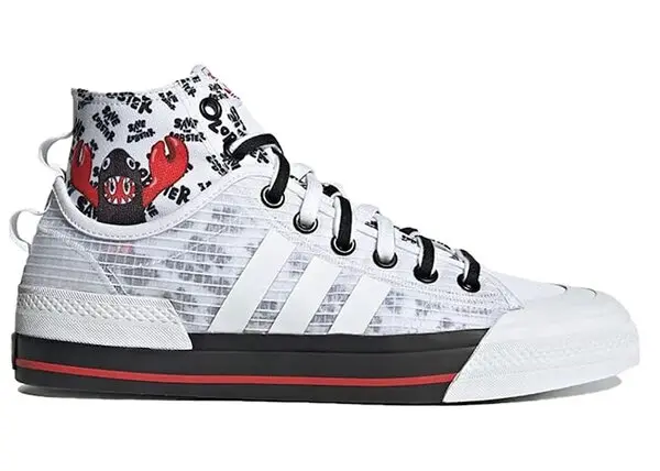 Adidas Nikza Hi Save The Lobster - White/black/red