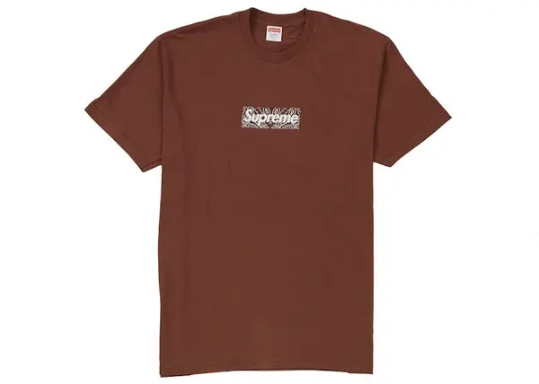 Supreme Bandana Box Logo Tee Shirt - Brown