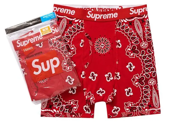 Supreme Hanes Bandana Boxer Briefs - Red