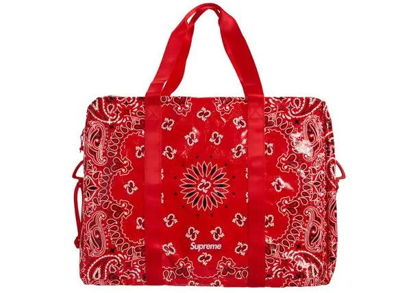 Supreme Bandana Tarp Large Duffle Bag - Red