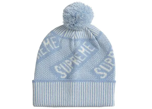 Supreme Banner Beanie - Light Blue