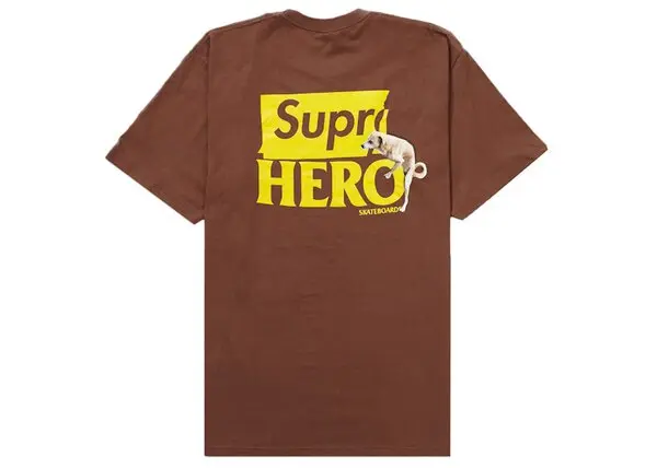 Supreme Antihero Dog Tee Shirt - Brown