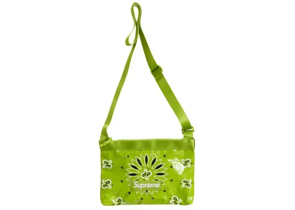 Supreme Bandana Tarp Side Bag - Bright Green