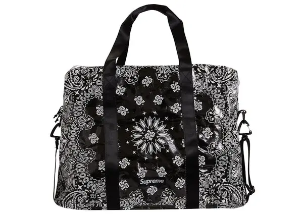 Supreme Bandana Tarp Duffle Bag - Black