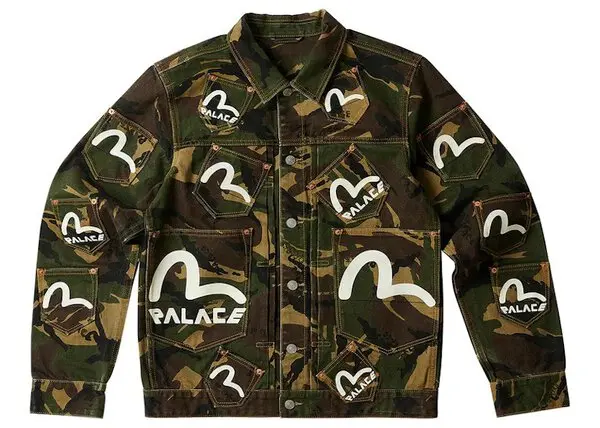 PALACE X Evisu Type One Denim Jacket - Camo
