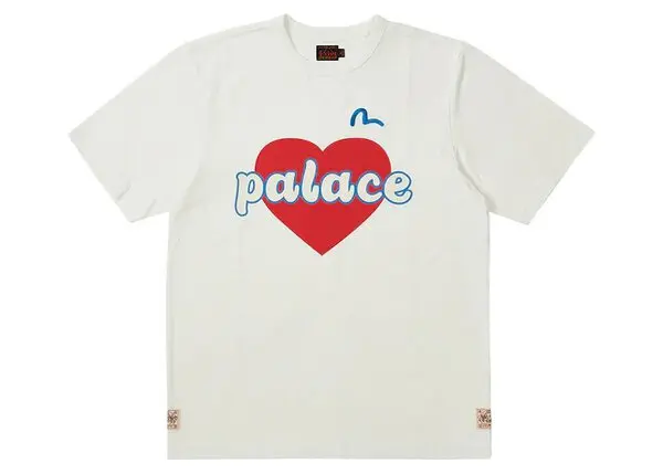 PALACE X Evisu Heart T-shirt - White