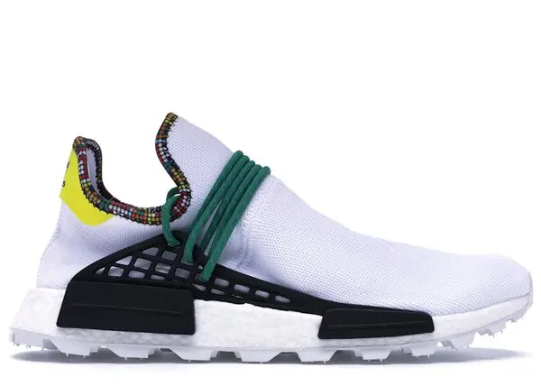 Adidas Nmd Hu Pharrell Inspiration Pack White Sneakers - Footwear White/bold Green/bright Yellow