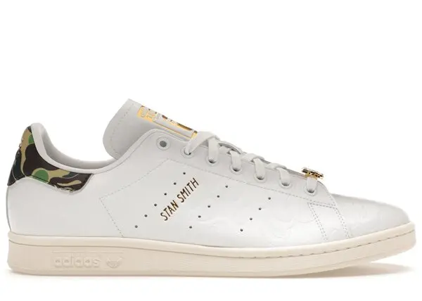 Adidas Stan Smith Bape 30th Anniversary Sneakers - Cloud White/cloud White/off White